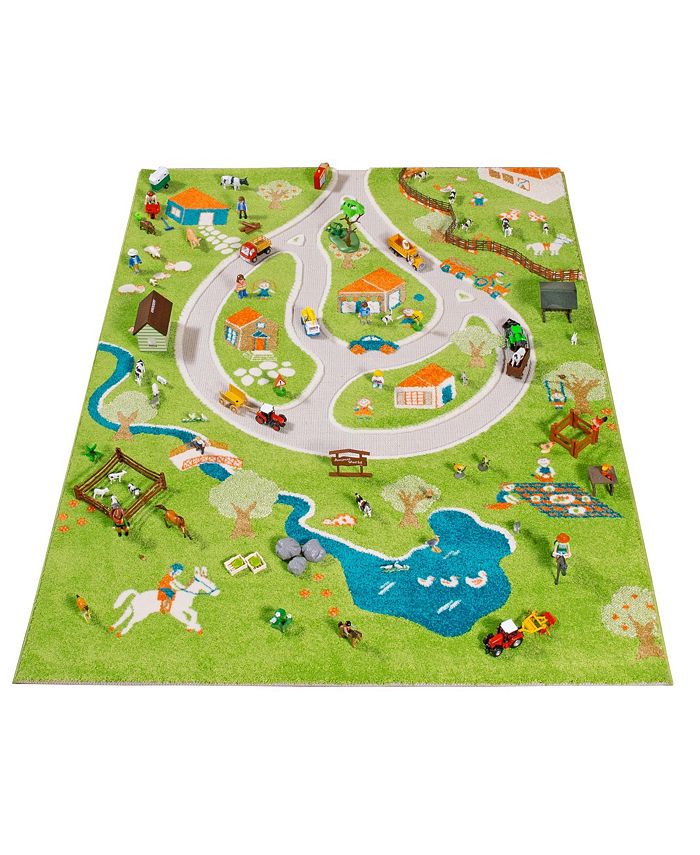 IVI Farm 3D Kids Play Rug Playmat - Macy's