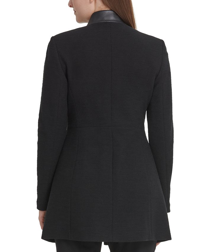 DKNY Collarless Topper Jacket - Macy's