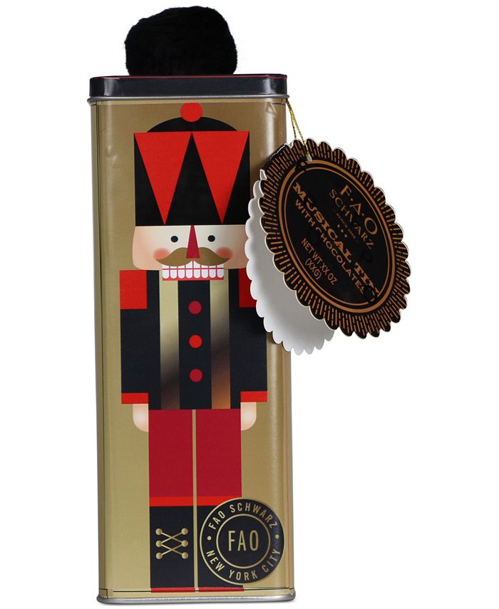 FAO Schwarz Nutcracker Musical Tin with Chocolates - Macy's