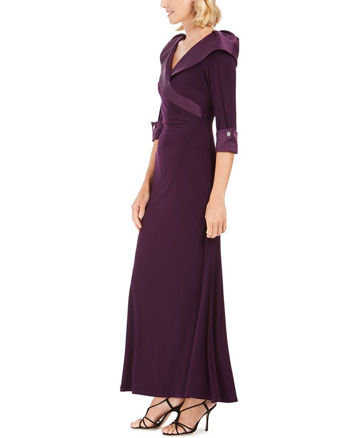 Jessica Howard Portrait-Collar Gown - Macy's