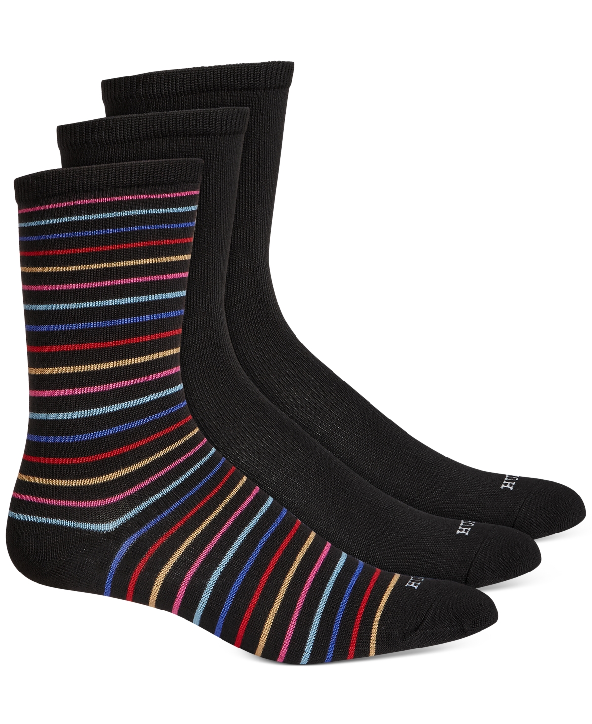 Click here for Hue Womens 3 Pack Super Soft Crew Socks - Black St... prices