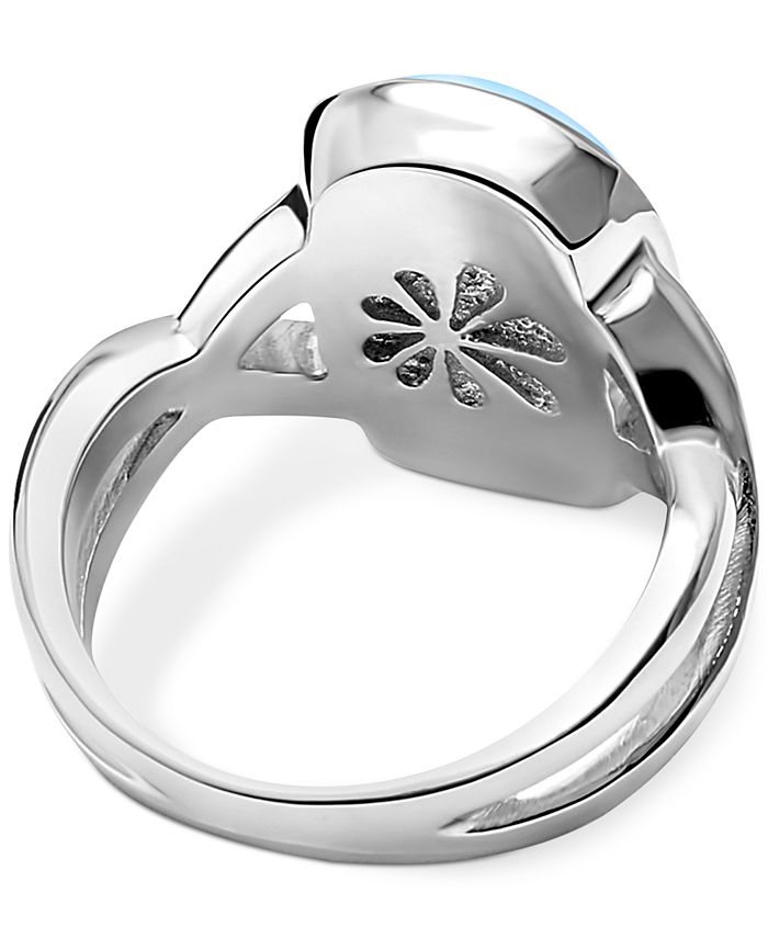Marahlago Larimar (9 x 15mm) Statement Ring in Sterling Silver - Macy's