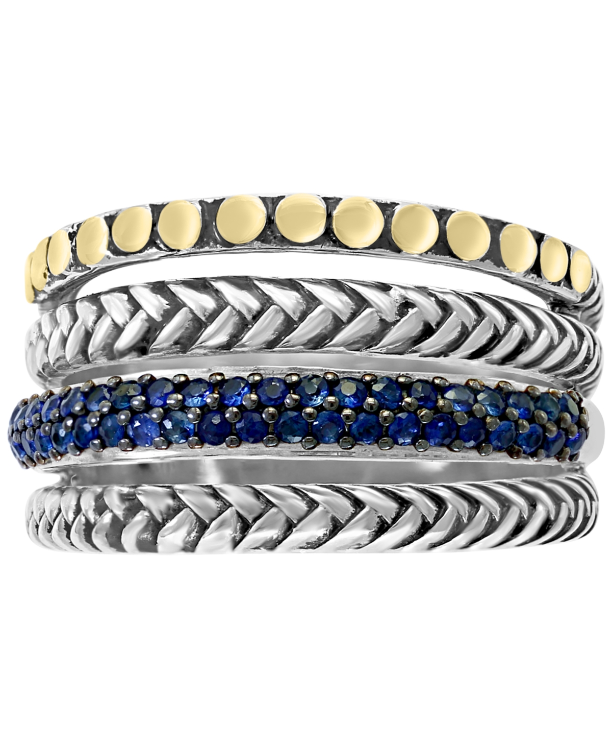 Click here for Effy Sapphire Multi-Row Stack Look Statement Ring... prices