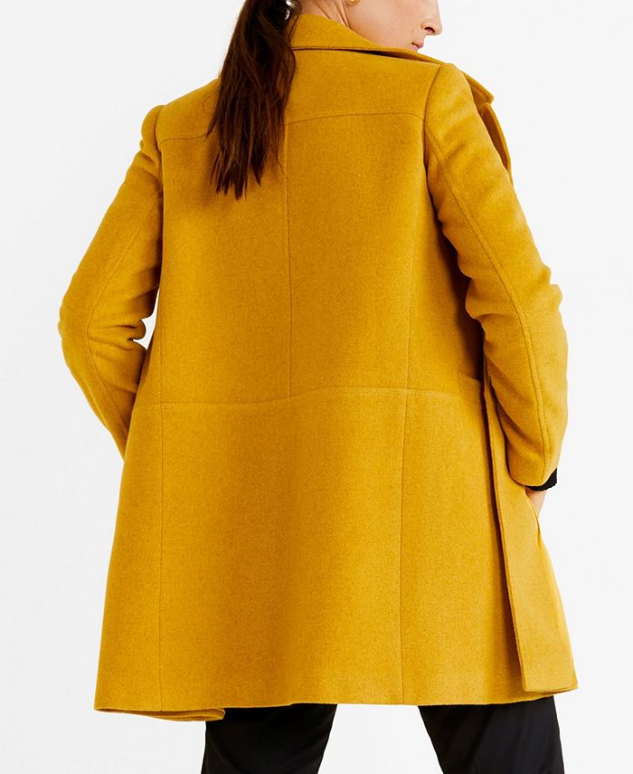 MANGO Structured Wool Coat - Macy's