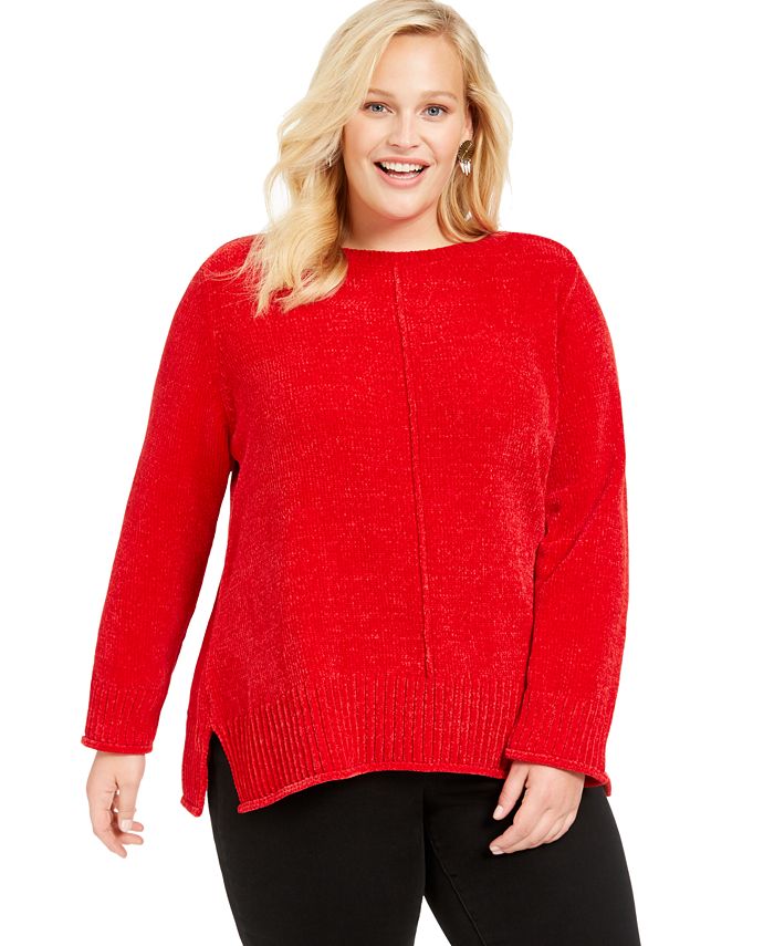 Style & Co Plus Size Chenille Sweater, Created for Macy's - Macy's
