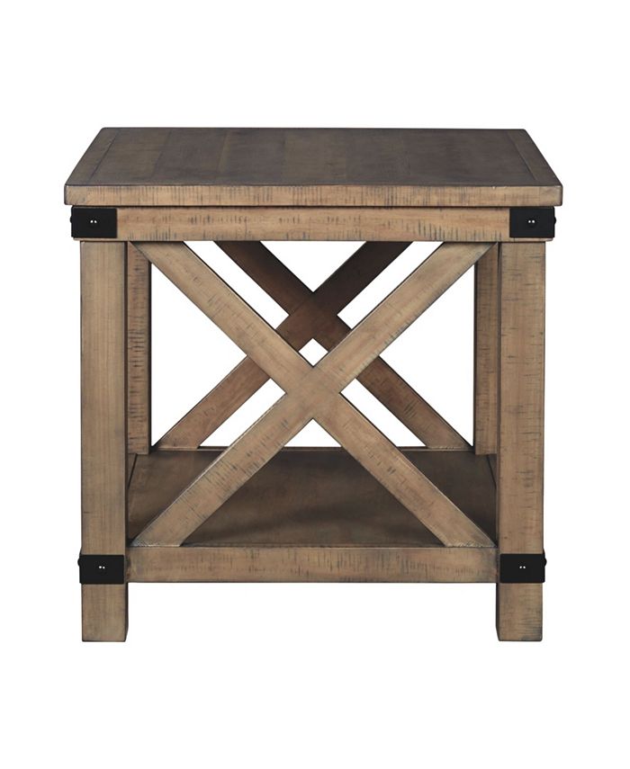 Signature Design By Ashley Aldwin Rectangular End Table - Macy's