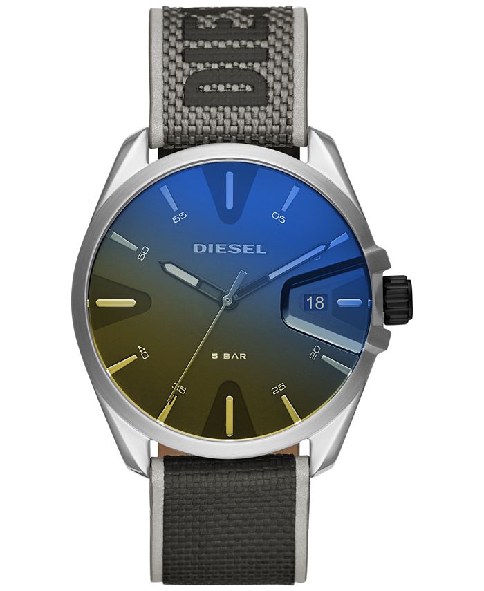 Diesel Men's MS9 Gray Nylon Strap Watch 43mm - Macy's
