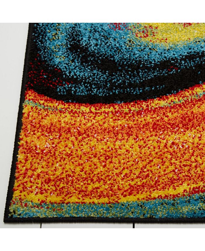 Global Rug Designs Burst BUR01 Red 1'9" x 7'2" Runner Area Rug - Macy's