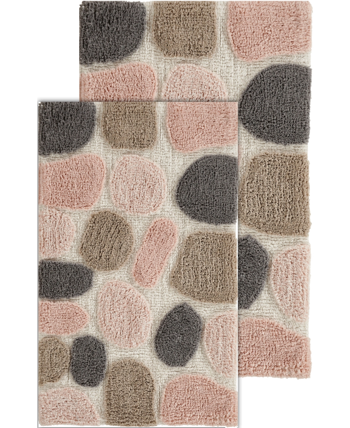 Click here for Chesapeake Pebbles 2 Piece Bath Rug Set - Rose Clo... prices