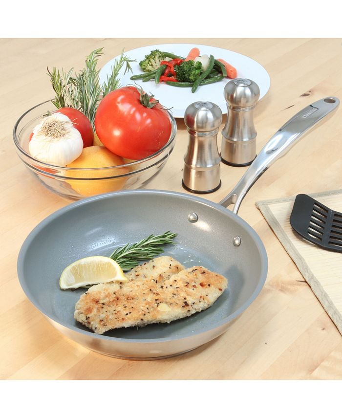 Chantal Induction 21 Steel Cookware 10-In Fry Pan With Ceramic Coating ...