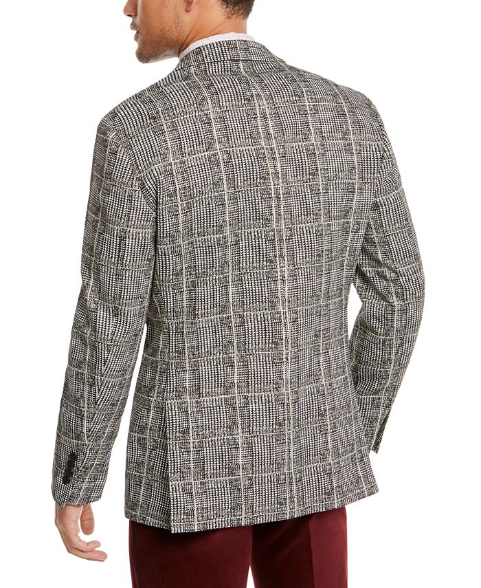 Tallia Orange Men's Slim-Fit Black/White Plaid Dinner Jacket - Macy's