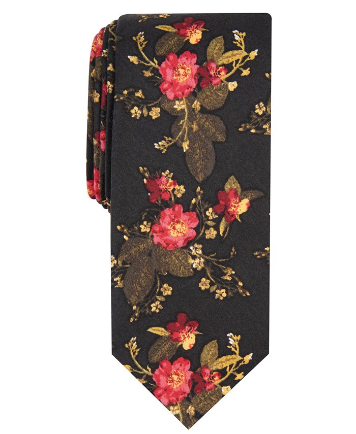 Bar III Men's Painted Poppy Tie, Created for Macy's - Macy's