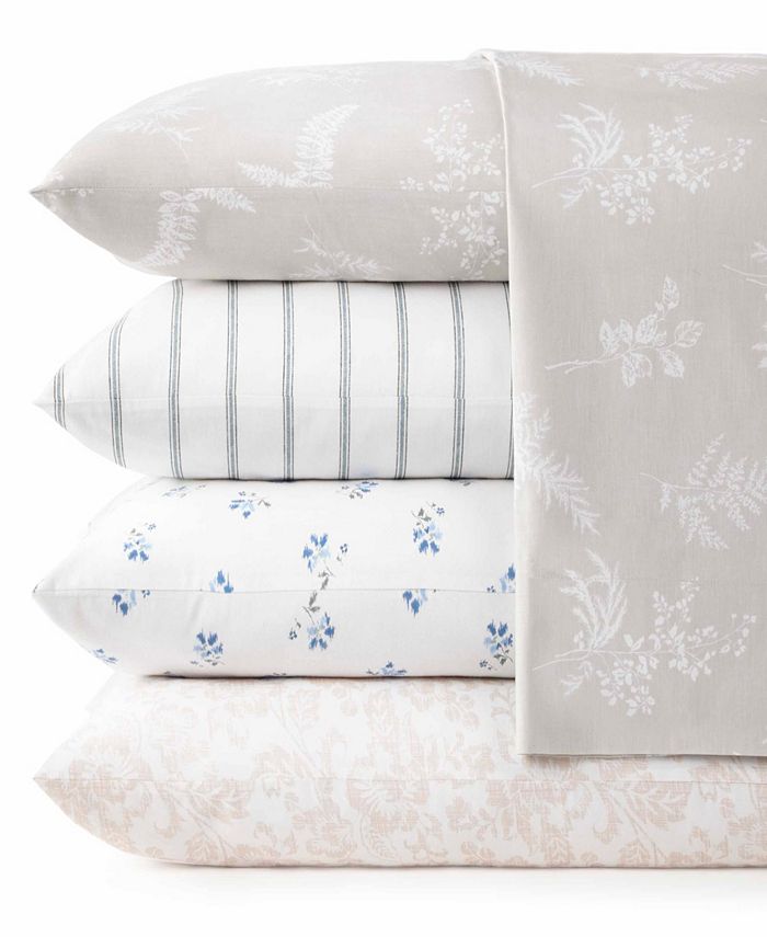Stone Cottage Foliage Cotton Percale Full Sheet Set - Macy's