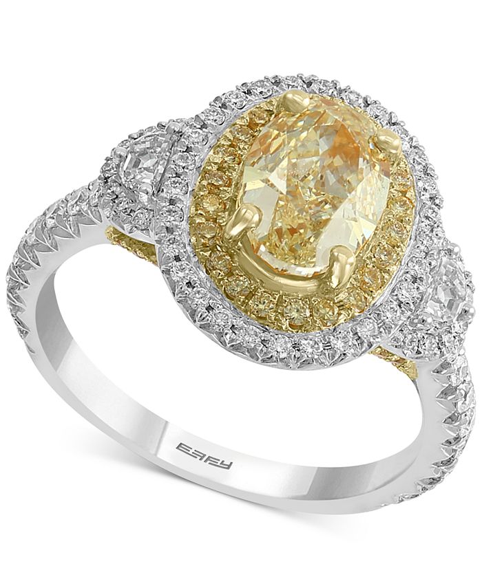 EFFY Collection EFFY® HEMATIAN Diamond Halo Ring (2-3/8 ct. t.w.) in ...