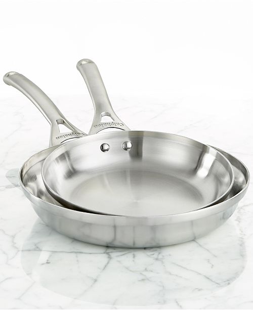 Calphalon Contemporary Stainless Steel 8" & 10" Fry Pan Set & Reviews ...