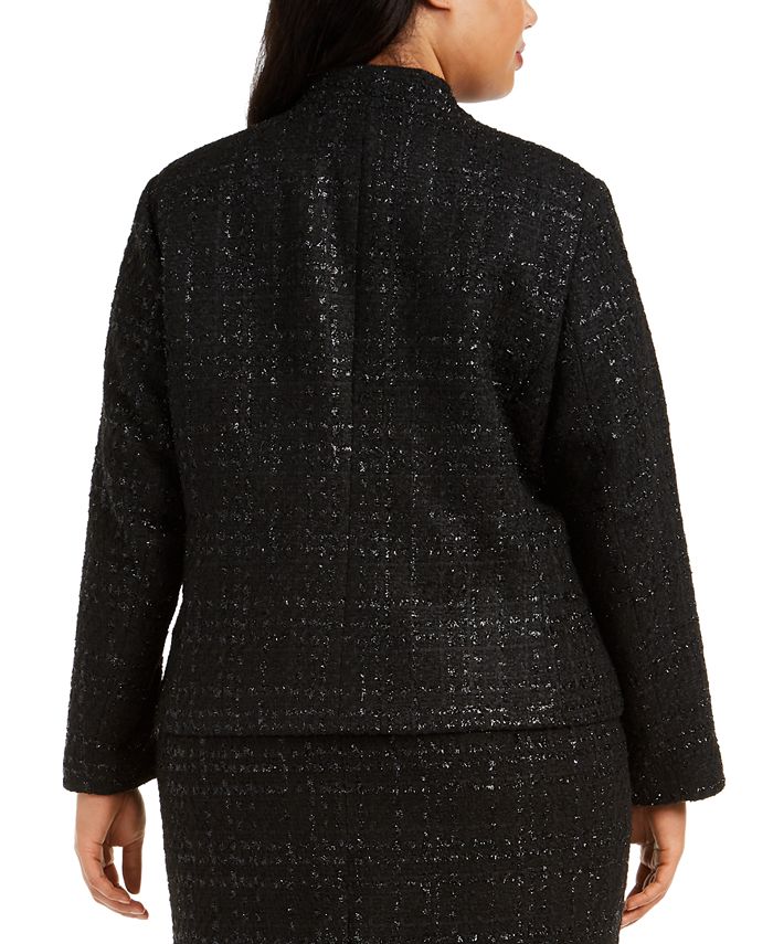 Calvin Klein Plus Size Tweed Jacket - Macy's