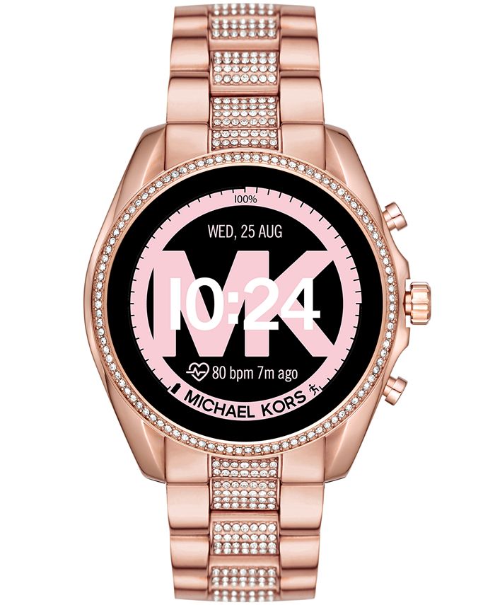 Michael Kors Access Gen 5 Bradshaw Pavé Rose Gold-Tone Stainless Steel ...