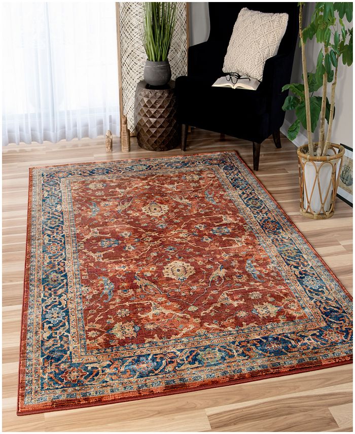 Palmetto Living Alexandria Ankara Red 2'2" x 8' Runner Rug - Macy's