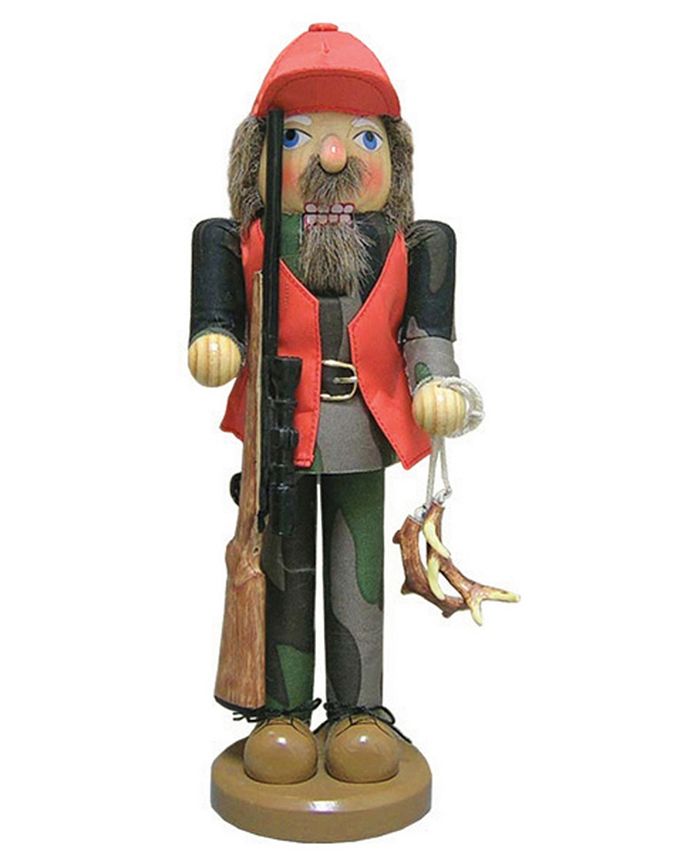 Santa's Workshop 14.5" Deer Hunter Nutcracker - Macy's