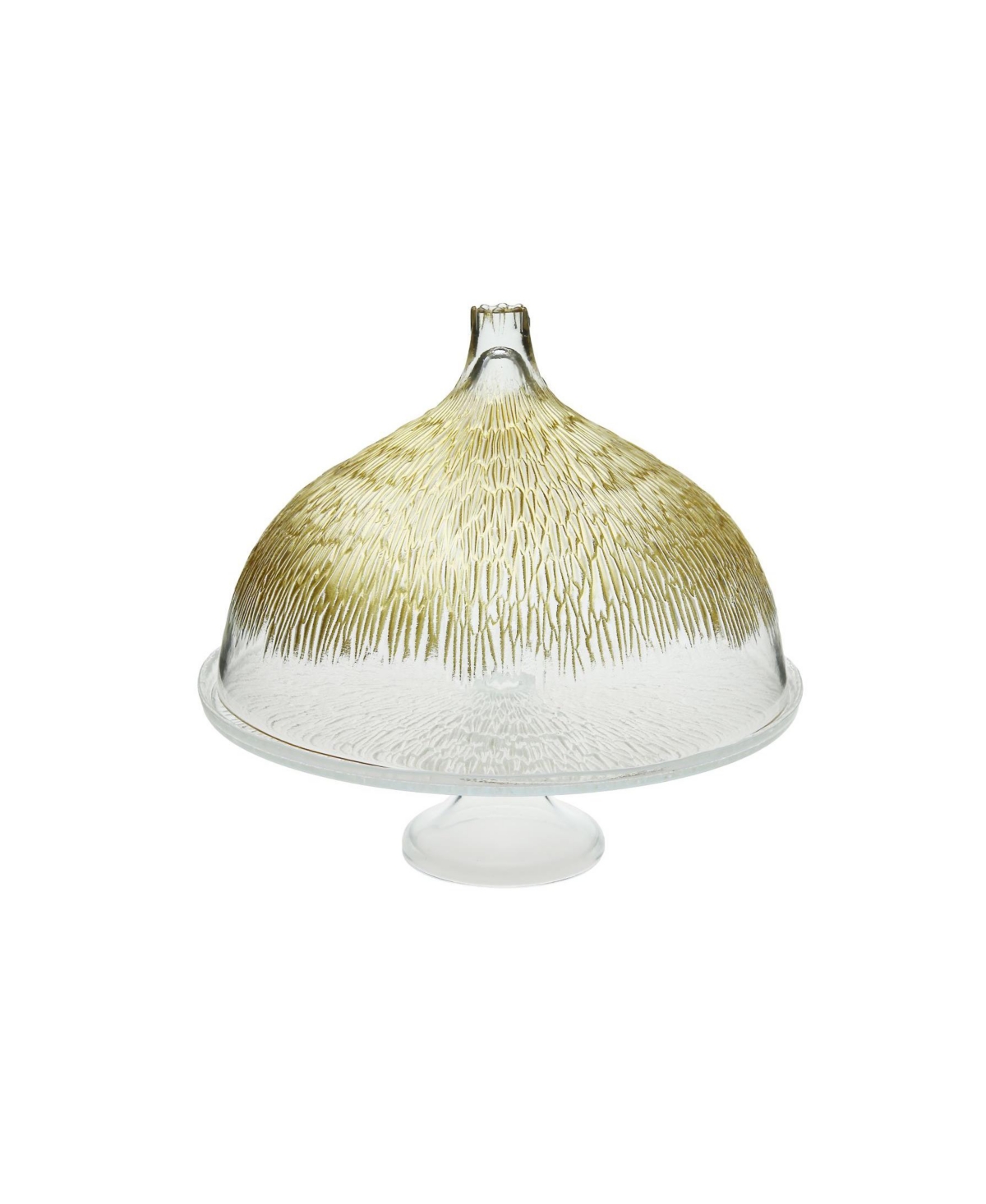 Click here for Classic Touch Glass Cake Stand with Dome with Gold... prices