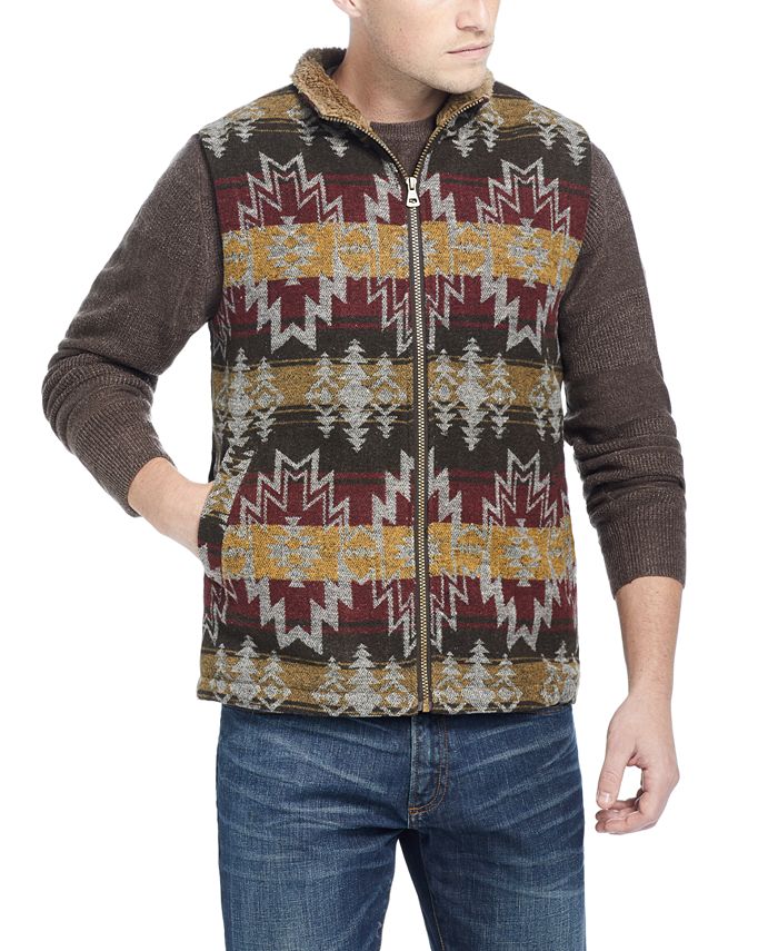 Weatherproof Vintage Men's Aztec Vest - Macy's