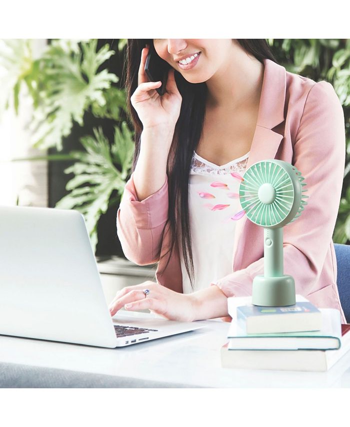 Insten Innoka Portable Mini Handheld Aroma Cooling Fan with Desk Stand ...