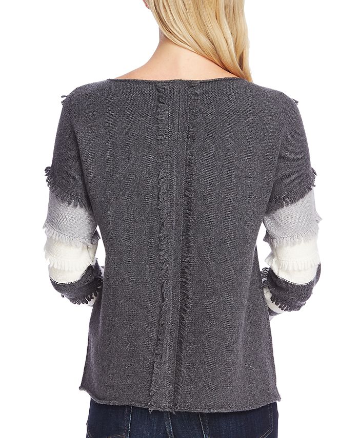 Vince Camuto Colorblocked Loop-Stitch Sweater - Macy's