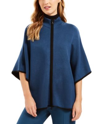 Anne Klein Zip Front Cape & Reviews - Sweaters - Women - Macy's
