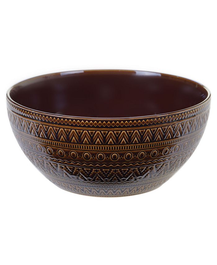 Certified International Aztec Brown Deep Bowl - Macy's
