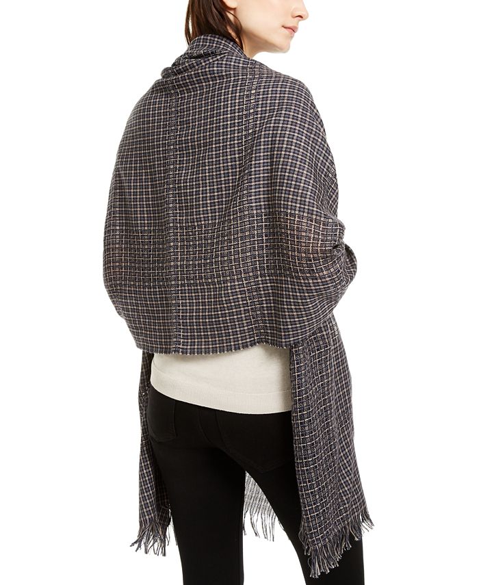 Weekend Max Mara Wool Checkered Scarf - Macy's