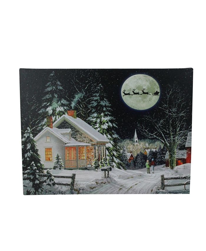 Northlight LED Fibre Optic Lighted Santa Claus Coming To Town Christmas ...