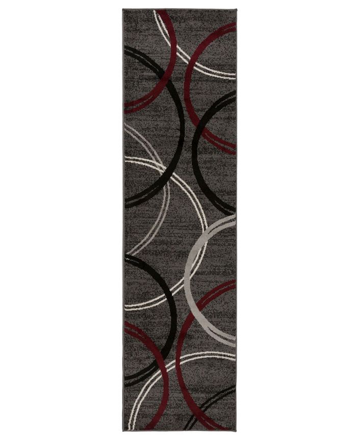 Main Street Rugs Alba Alb377 Red 2' x 7'2" Runner Rug - Macy's