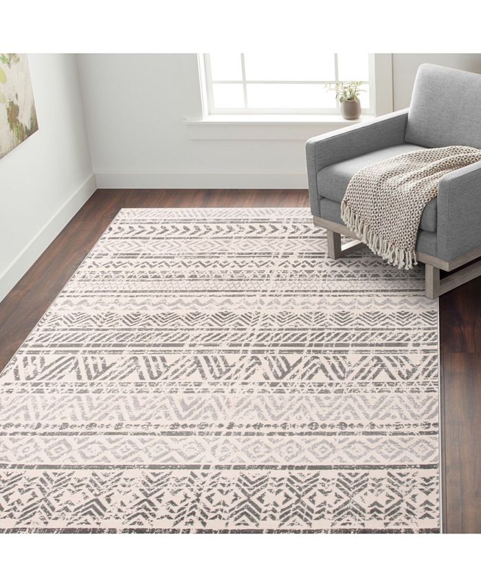 Main Street Rugs Lyon Lyn843 Gray 5' x 7' Area Rug - Macy's