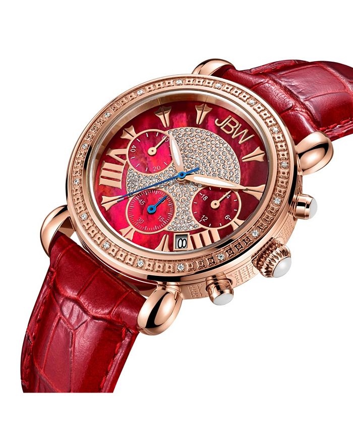 Jbw Women's Victory Diamond (1/6 ct. t.w.) Watch in 18k Rose Gold ...
