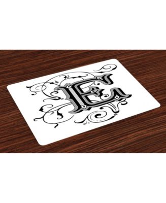 Ambesonne Letter E Place Mats, Set of 4 - Macy's