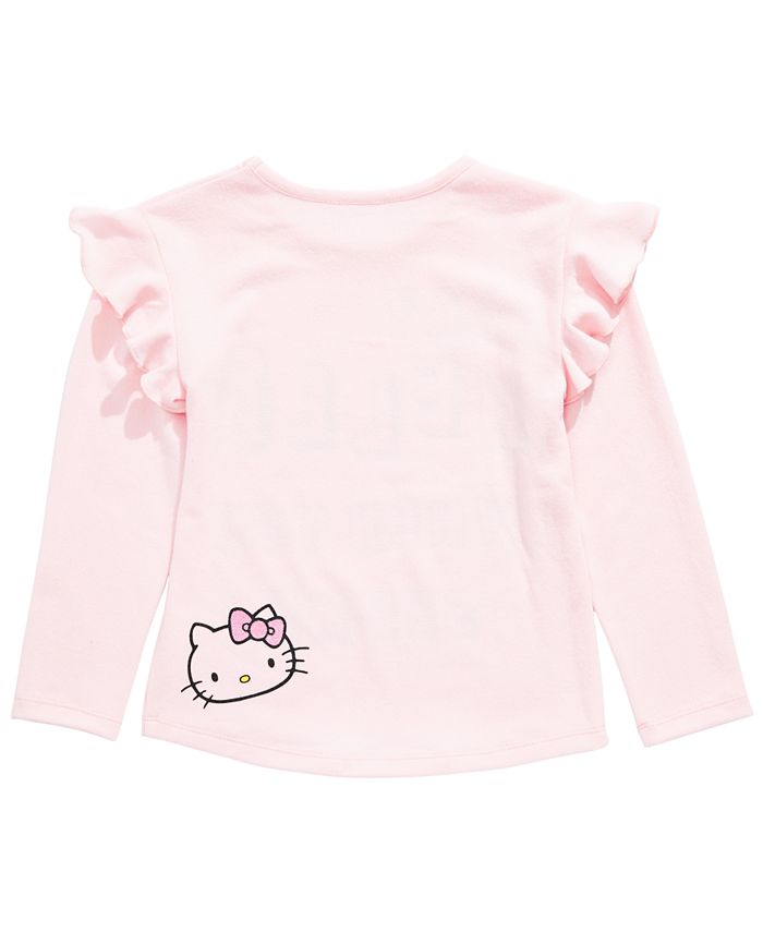 Hello Kitty Toddler Girls Say Hello Ruffled Top - Macy's