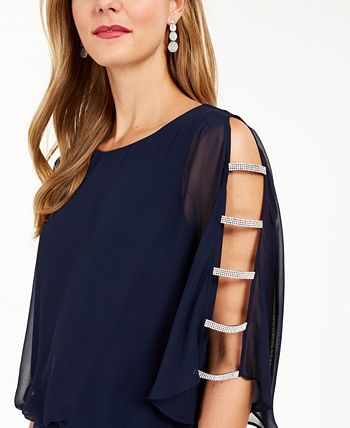 MSK Embellished-Sleeve Top - Macy's