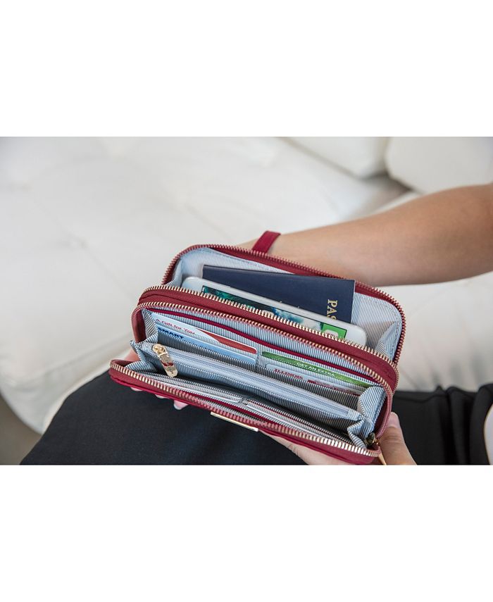 Travelon RFID Blocking Double Zip Wallet - Macy's