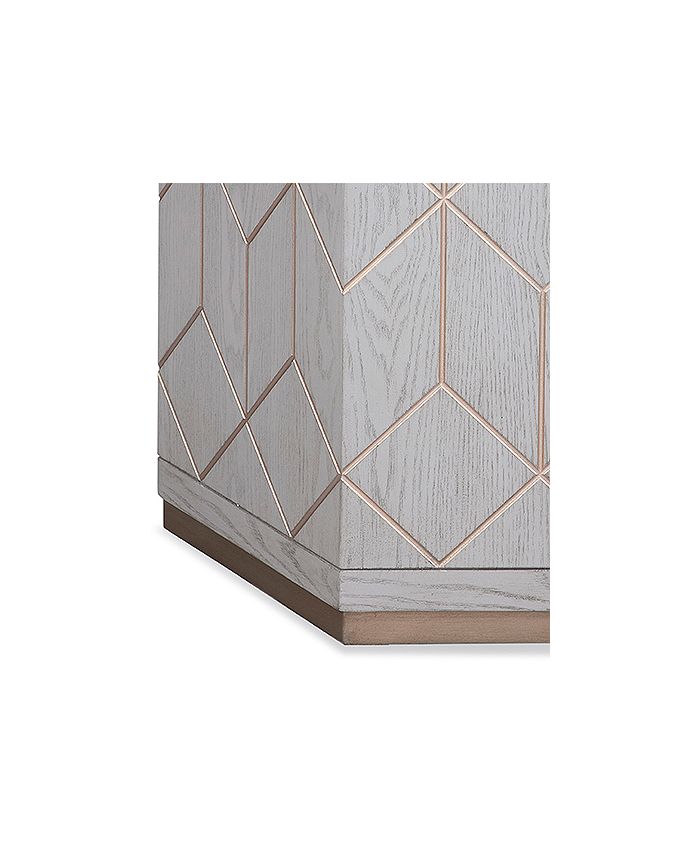 Furniture Perrine 60" Glass Top Round Dining Table - Macy's