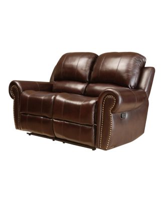 Abbyson Living Benson Leather Recliner Loveseat - Macy's