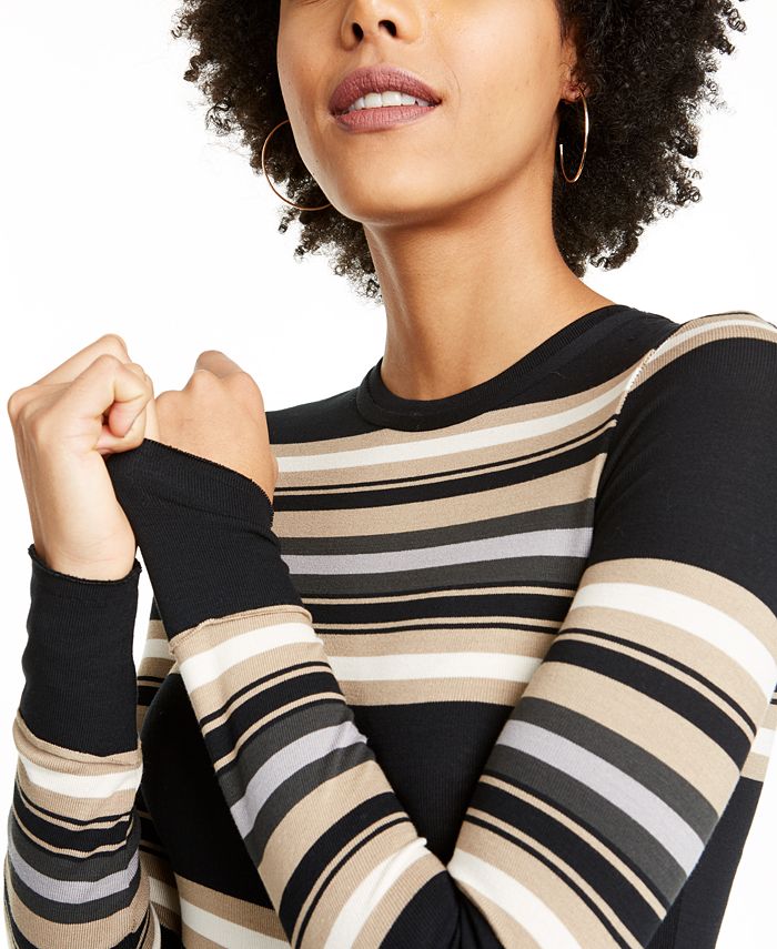 French Connection French Connected Striped Sweater Dress - Macy's