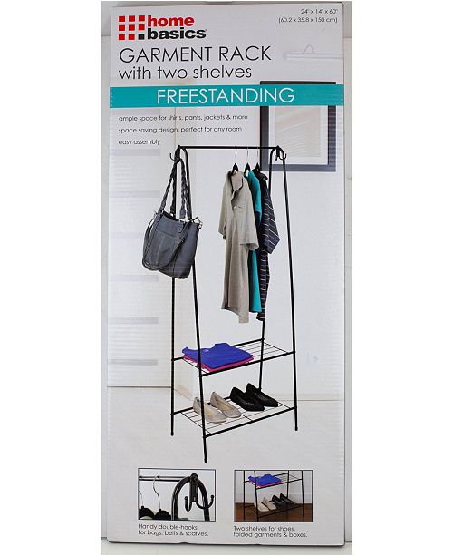 HDS TRADING CORP HDS Trading 2 Shelf Free-Standing Garment Rack with ...