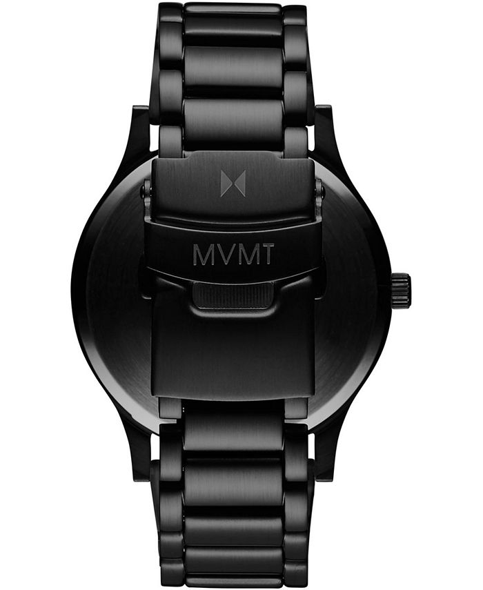 MVMT Men's 40 Series Black Stainless Steel Bracelet Watch 40mm - Macy's