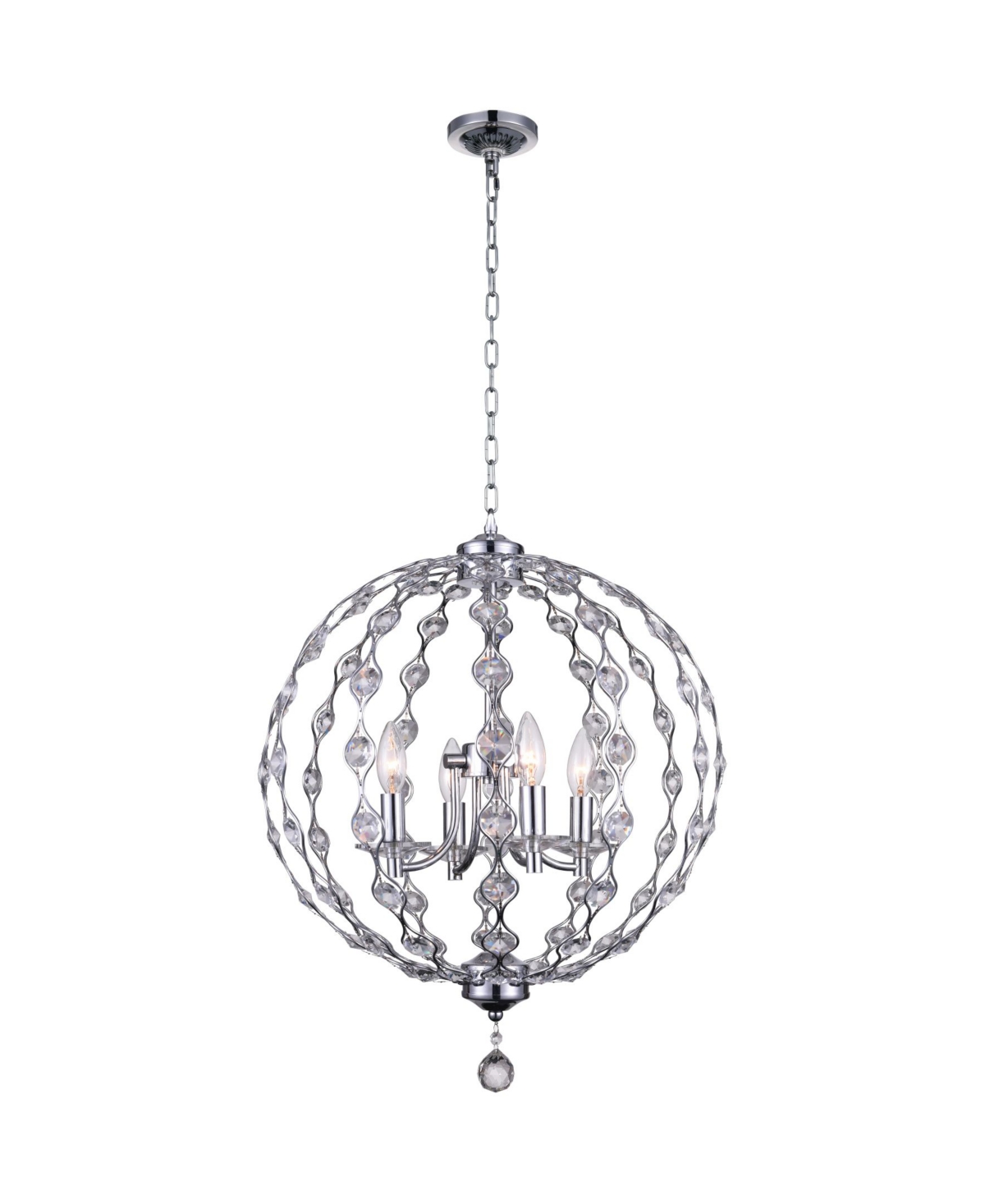 Click here for Cwi Lighting Esia 4 Light Chandelier - Chrome prices