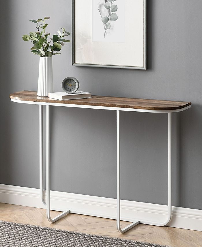 Walker Edison Modern Curved Entry Table - Macy's