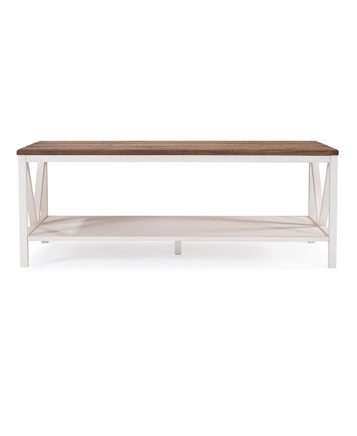 Walker Edison Distressed Farmhouse Coffee Table - Macy's