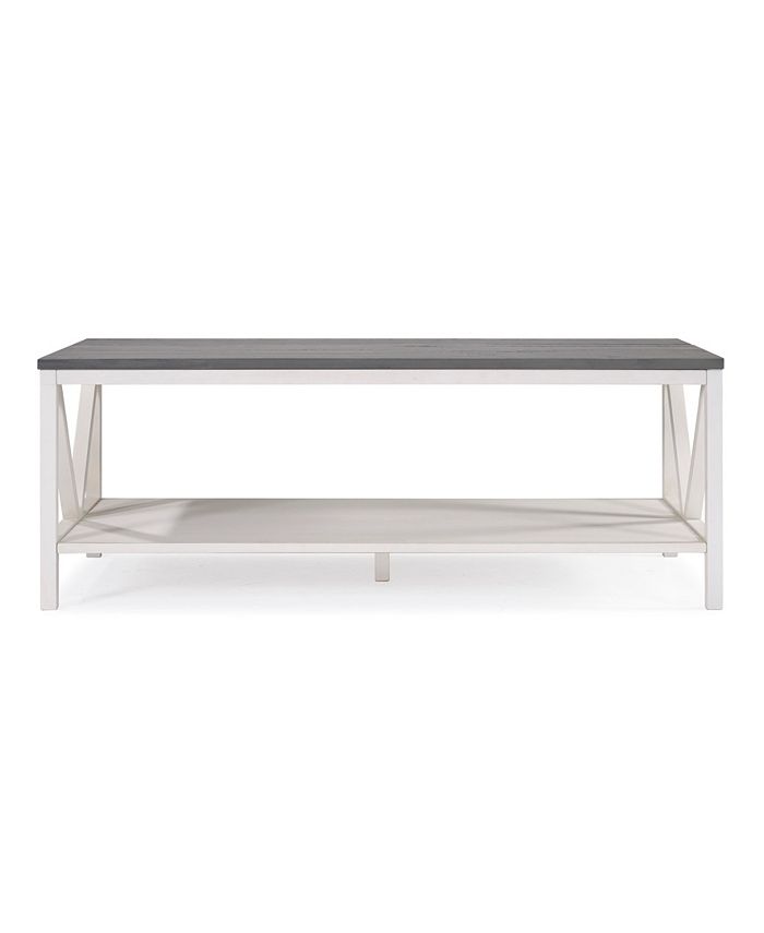 Walker Edison Distressed Farmhouse Coffee Table - Macy's