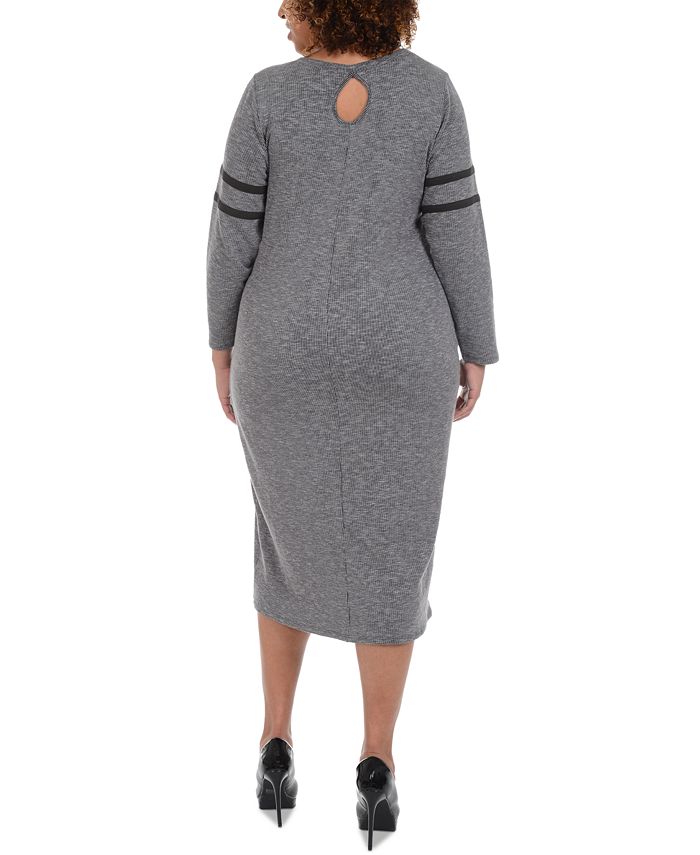 NY Collection Plus Size Long-Sleeve Dress - Macy's