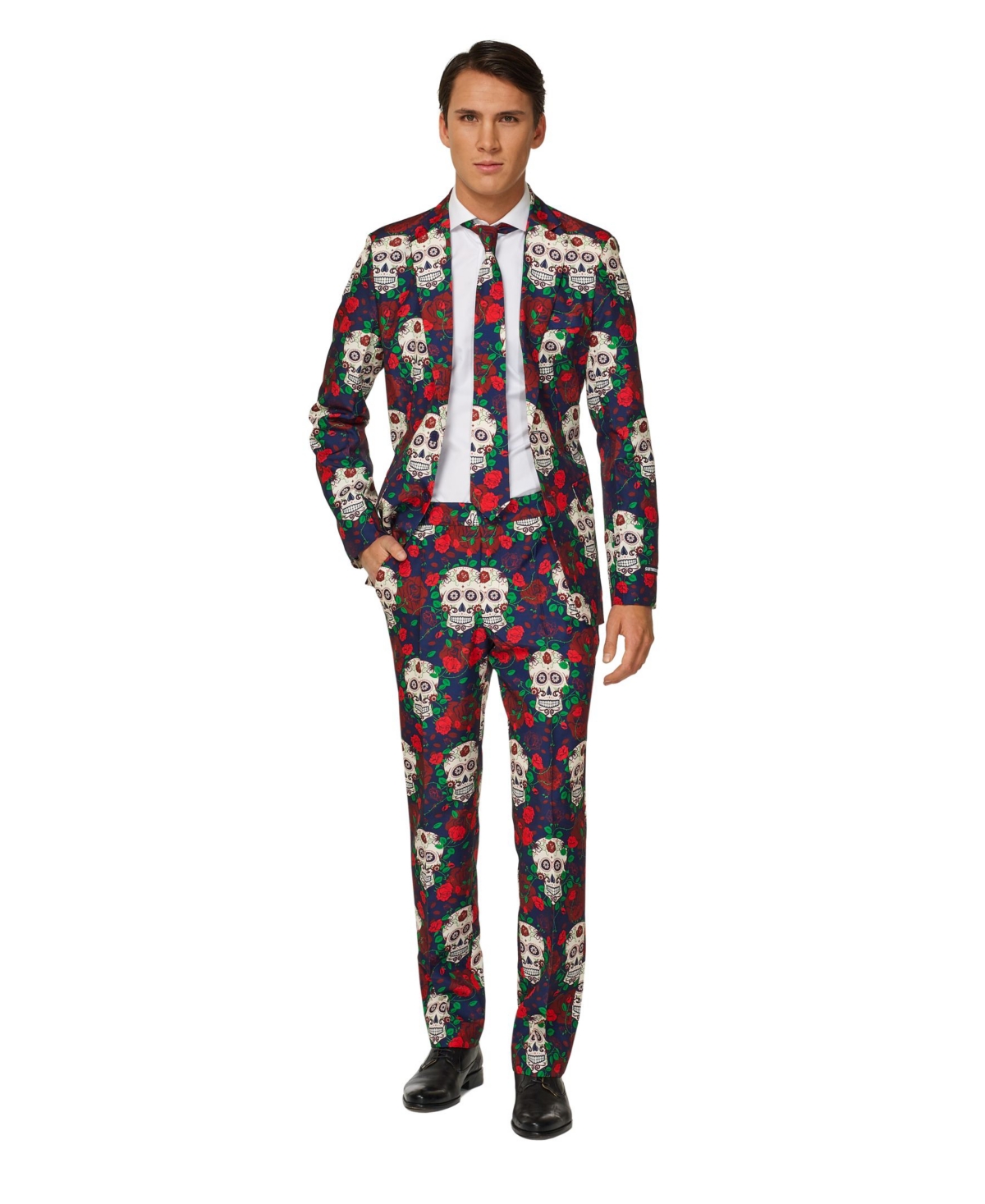Click here for Suitmeister Mens Gangster Halloween Suit - Blue/Wh... prices