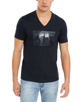 A|X Armani Exchange Men's AX Logo Graphic V-Neck T-Shirt - Macy's